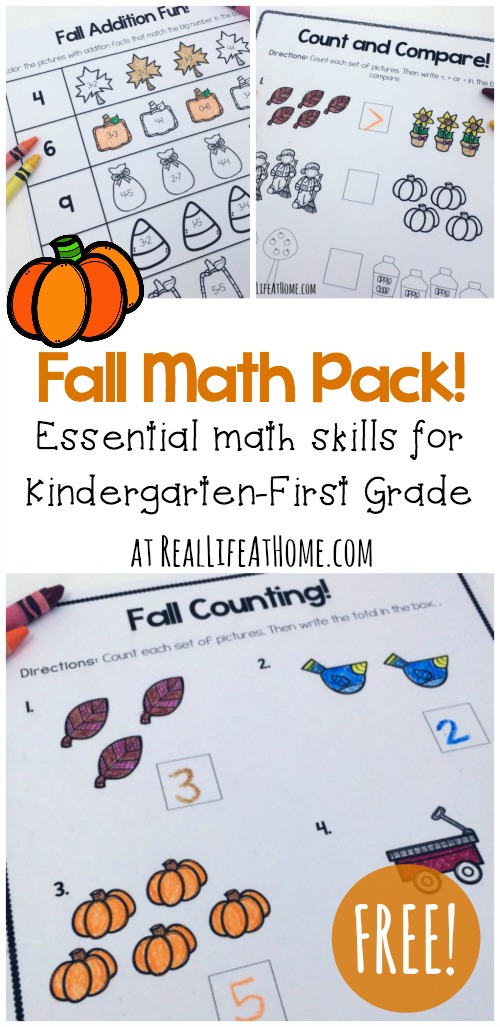 FREE Fall Math Pack