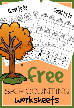 FREE Fall Skip Counting Worksheets