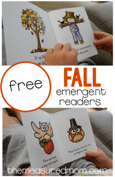 FREE Fall Sight Words Readers
