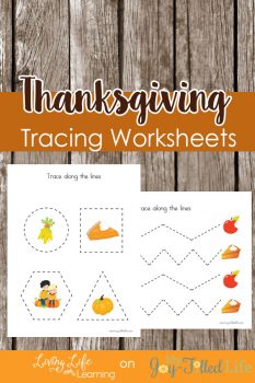 FREE Thanksgivings Tracing Worksheets