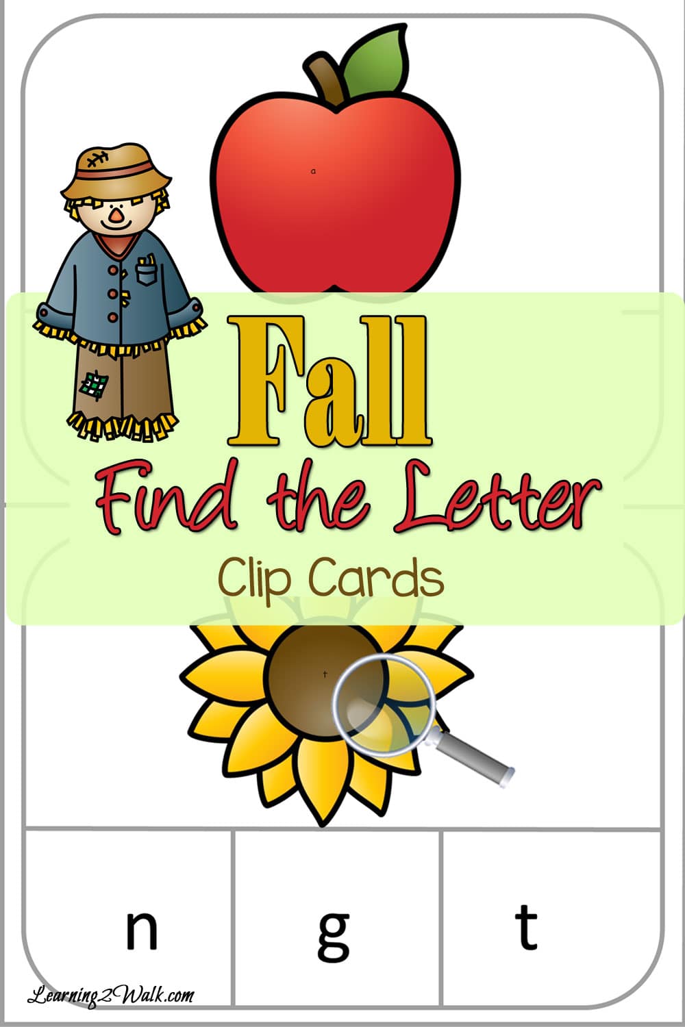 FREE Fall Find The Letter Clip Cards