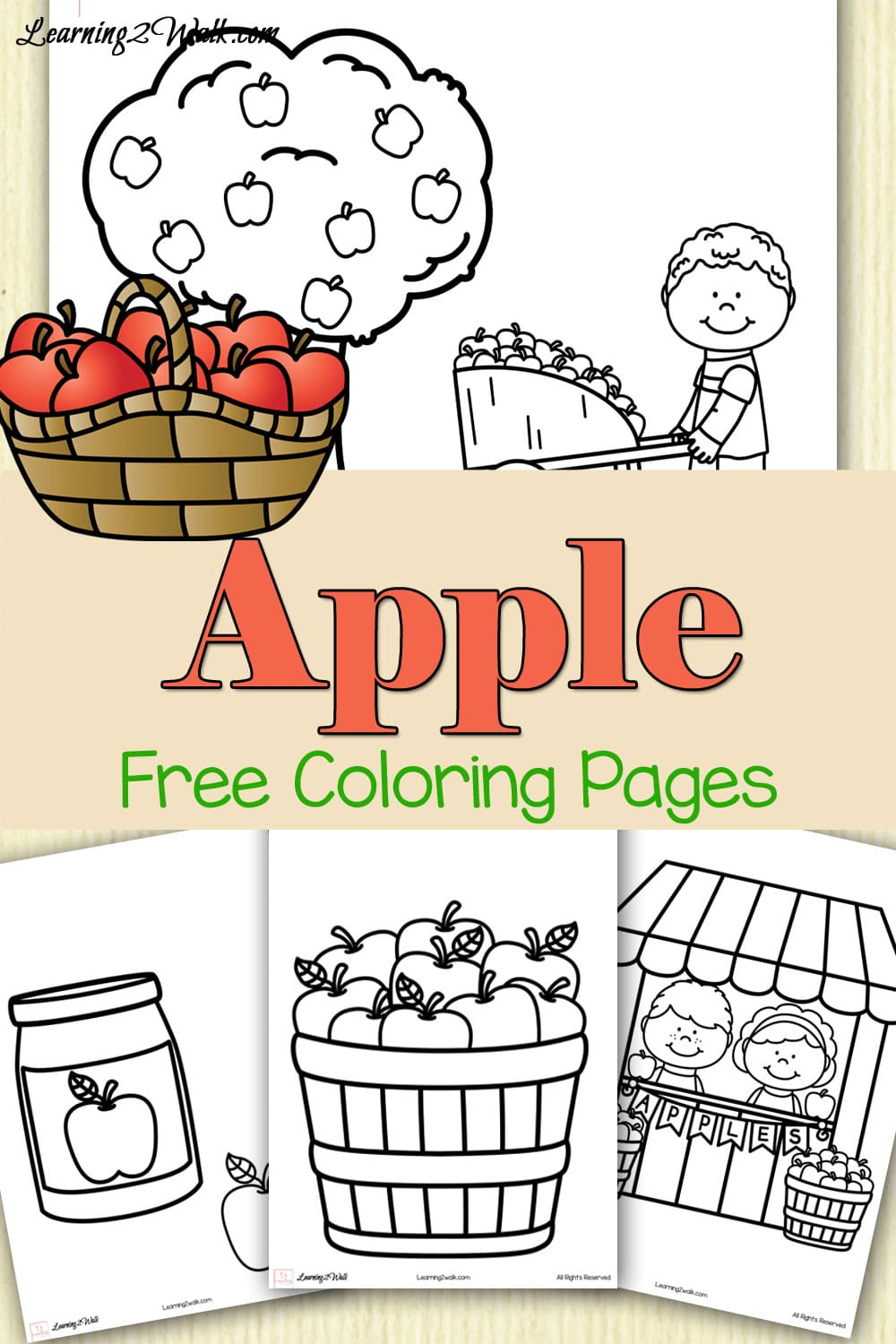 FREE Apple Coloring Pages