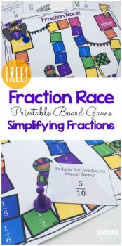 Free Fraction Board Game