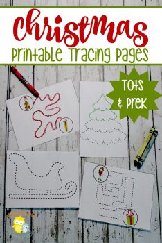 Free Preschool Christmas Tracing Pages