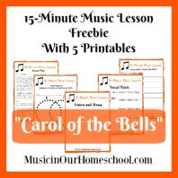 Free Carol of the Bells Music Lesson w/ Printables
