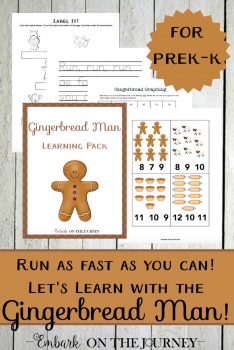 Free Gingerbread Man Unit Study & PreK-K Learning Pack (30 Pages!)