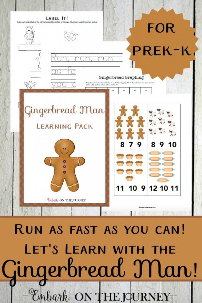 Free Gingerbread Man Unit Study & PreK-K Learning Pack (30 Pages!)
