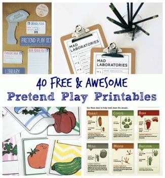 40 Free Pretend Play Printables