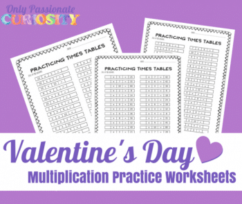 Free Valentine’s Day Multiplication Worksheets