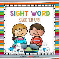 Free Sight Word Stack 'Em Ups Activity