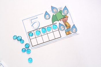 FREE RAINY DAY COUNTING MATS (Instant Download)