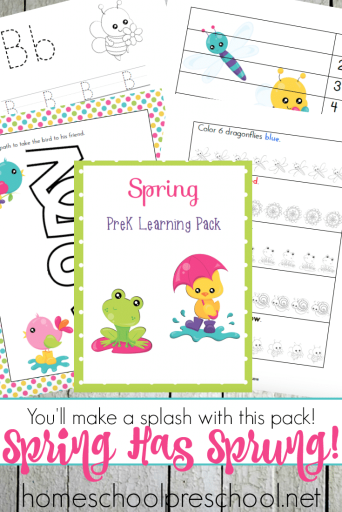 Free Spring Preschool Learning Pack