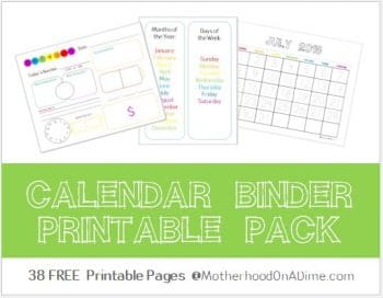 Free 2017-2018 Calendar Binder