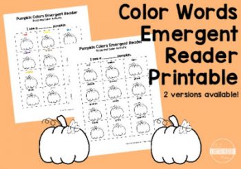Free Color Names Pumpkin Printable