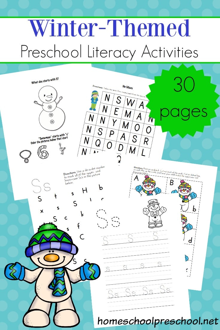 FREE WINTER FUN EARLY LEARNING PACK (Instant Download)