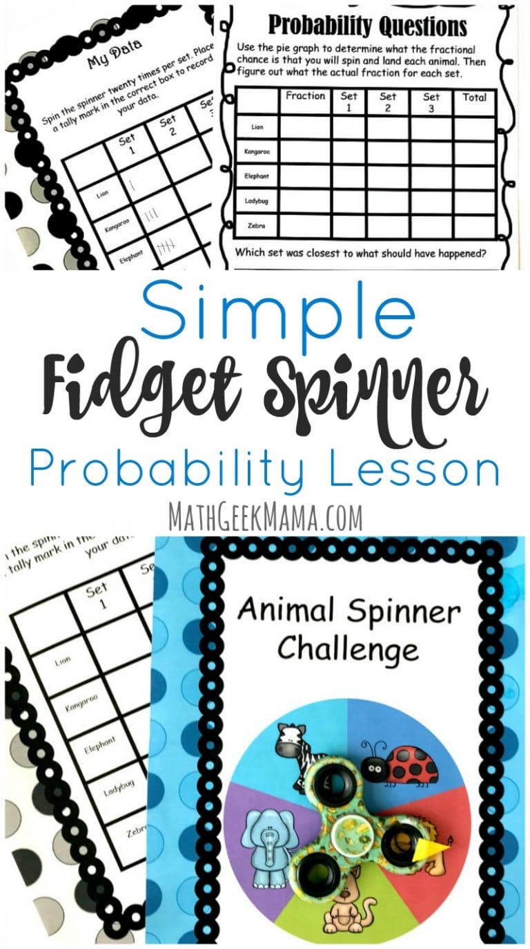 Free Fidget Spinner Math Challenge