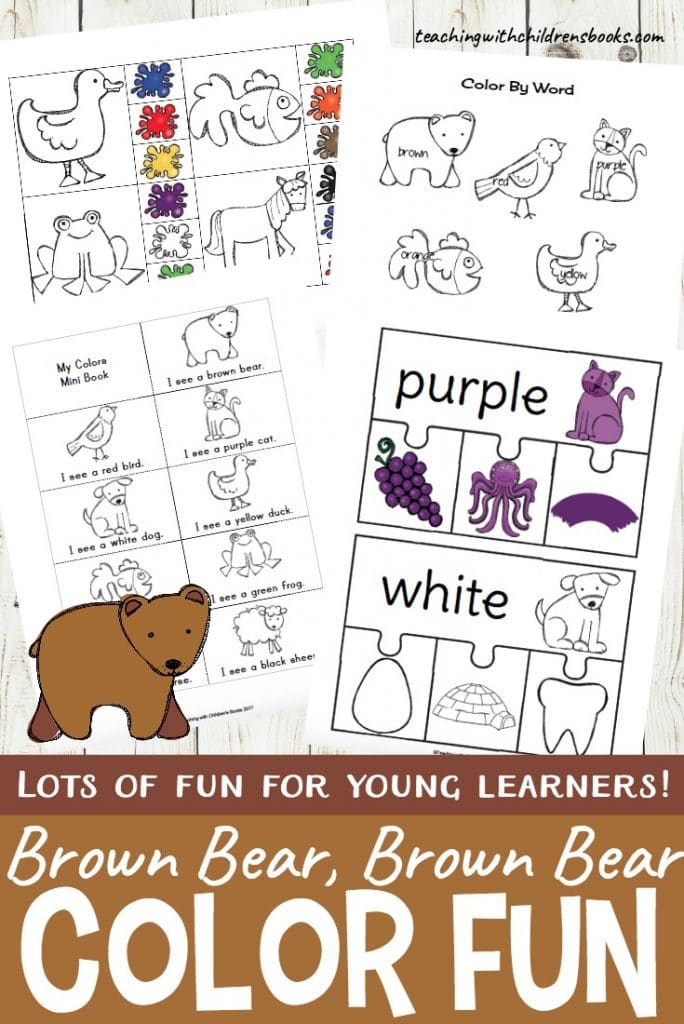 Free Brown Bear Brown Bear Color Identification Printables