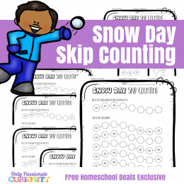 FREE SNOW DAY SKIP COUNTING WORKSHEETS (Instant Download)
