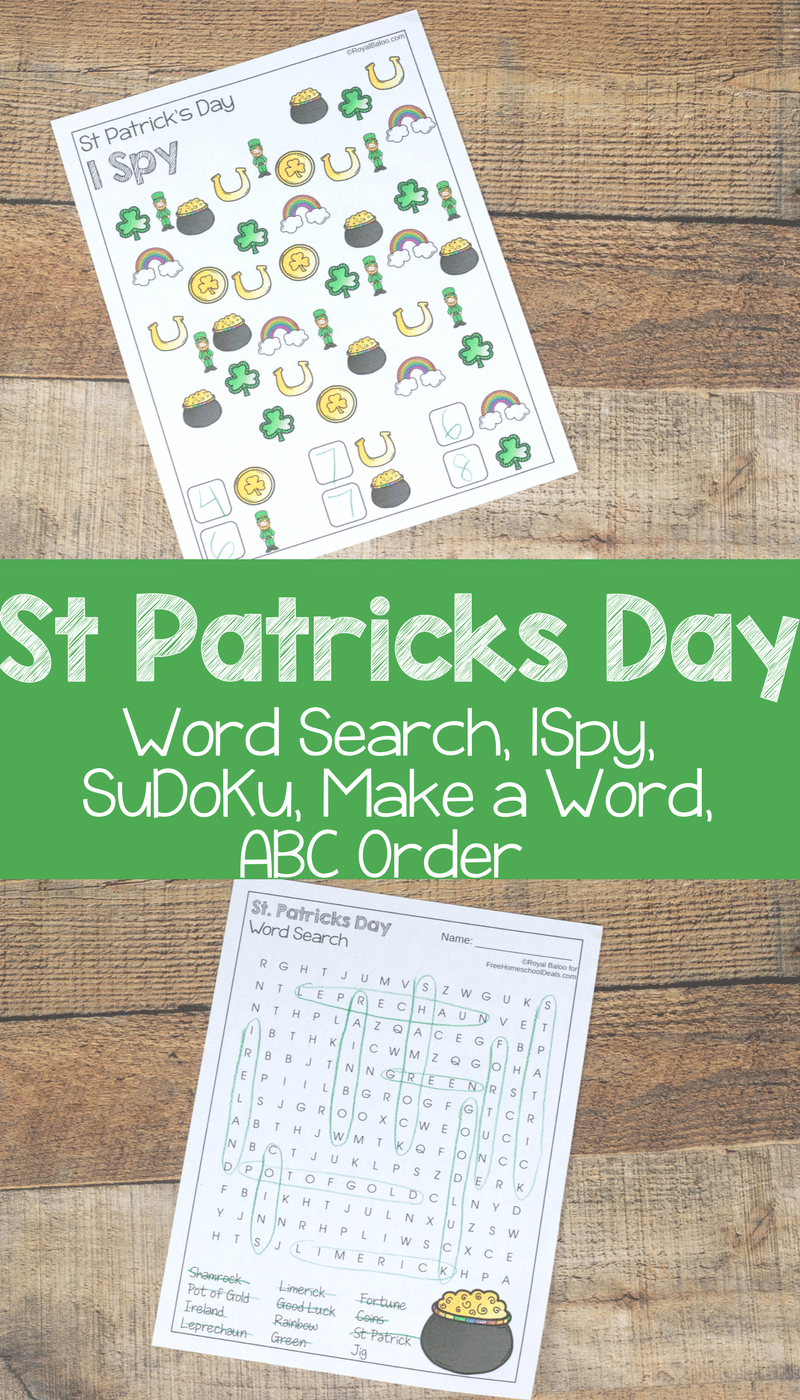 FREE ST. PATRICK'S DAY ACTIVITY PACK (Instant Download)
