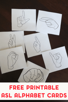 Free American Sign Language Alphabet Flash Cards