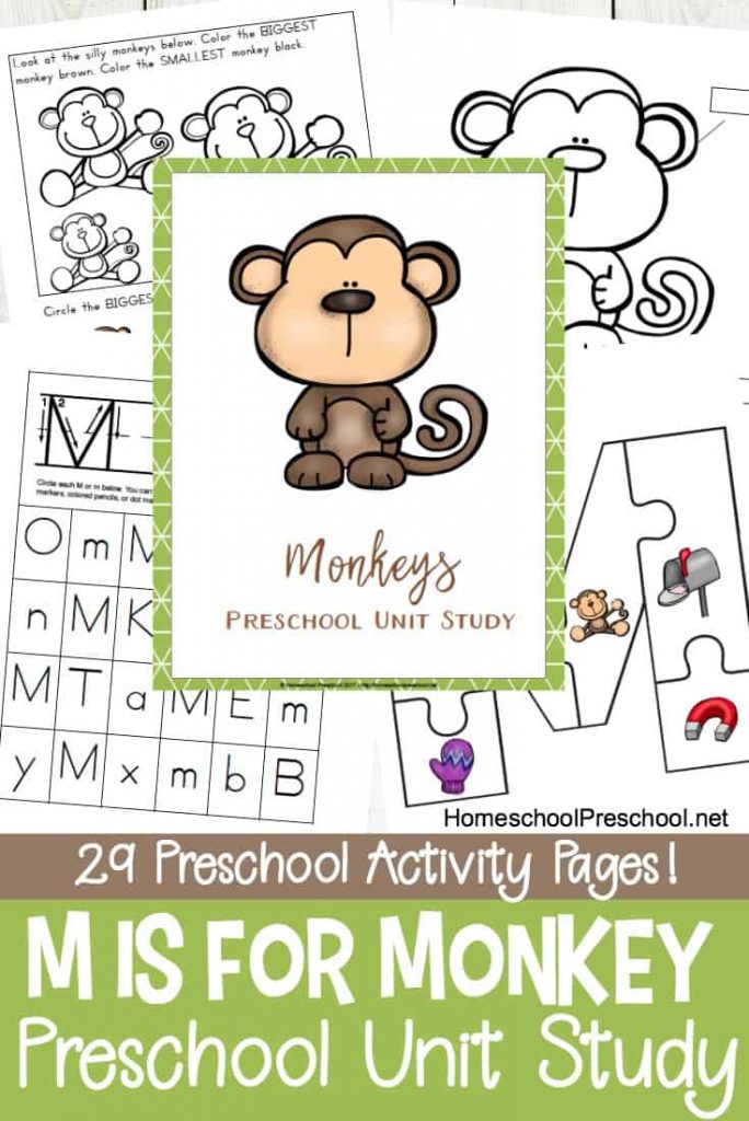Free Monkey Preschool Printables