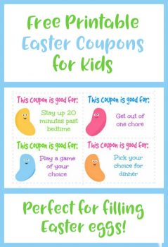 Free Easter Coupon Printables for Kids
