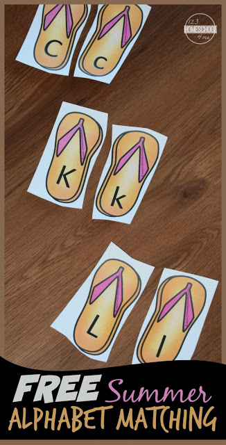 FREE FLIP FLOP ALPHABET MATCHING SET (Instant Download)