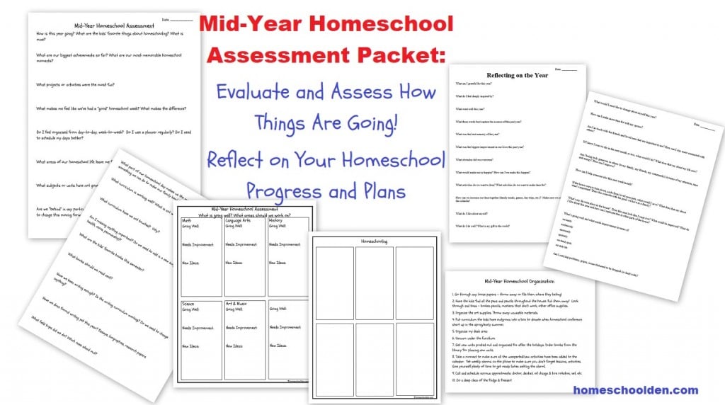 FREE Mid-Year Homeschool Assessment/Reflection Packet | Free Homeschool ...