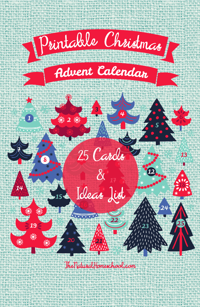 FREE Advent Christmas Calendar Cards + more! (Trees Edition) | Free ...