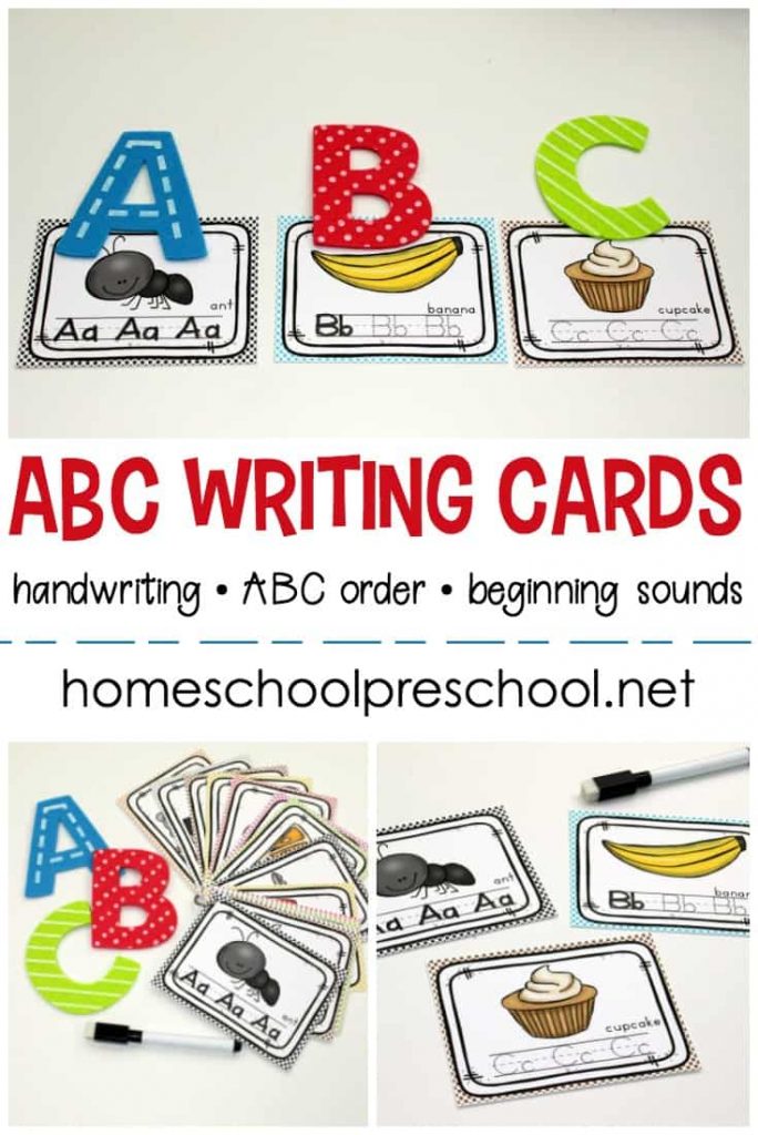 FREE Clip and Go Alphabet Writing Cards | Free Homeschool Deals