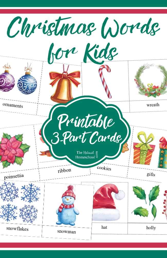 FREE Christmas Word Cards | Free Homeschool Deals