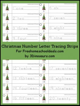 FREE Christmas Number Tracing Printable (Instant Download) | Free ...