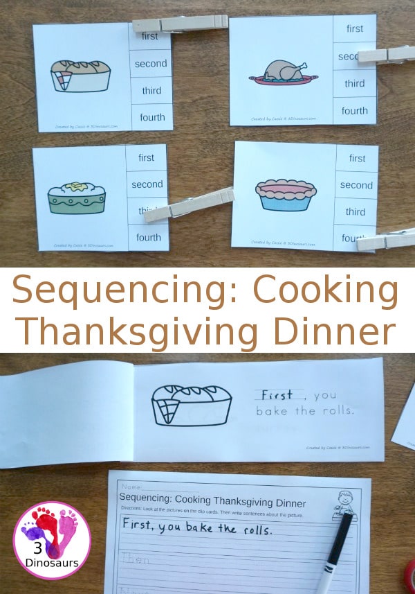 FREE Mini-Sequencing Set: Cooking Thanksgiving Dinner | Free Homeschool ...