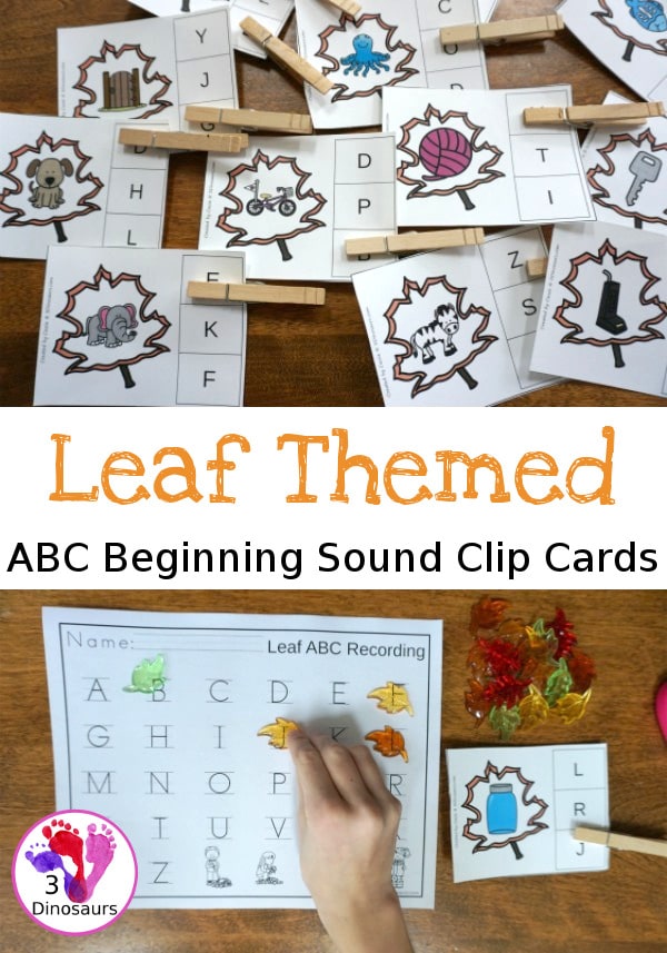 FREE Leaf-Themed Beginning Sounds Clip Cards | Free Homeschool Deals