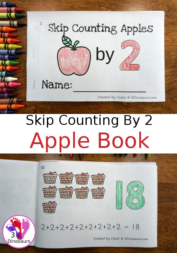 FREE Skip Counting by 2 Apple Book | Free Homeschool Deals