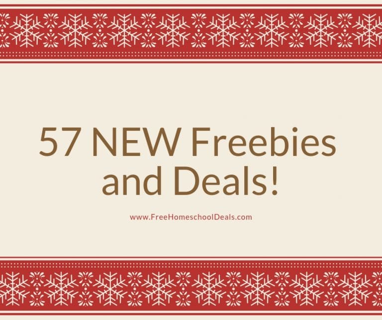 57 New Homeschool Freebies and Deals for 12/18/18 | Free Homeschool Deals