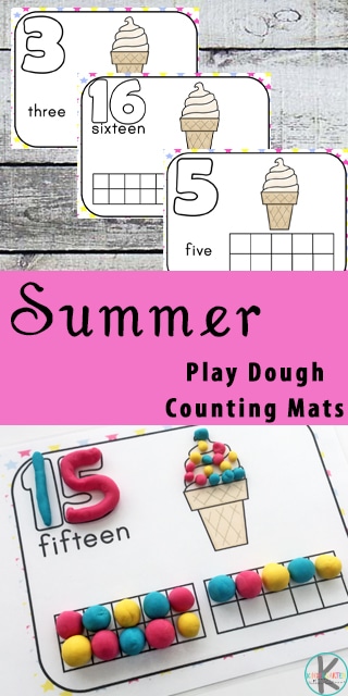 FREE Summer Playdough Counting Mats | Free Homeschool Deals