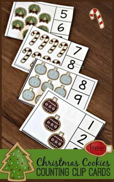 FREE Christmas Counting Clip Cards | Free Homeschool Deals