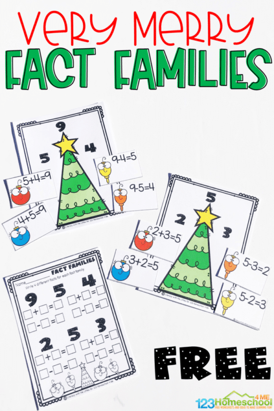 FREE Very Merry Fact Families Activity | Free Homeschool Deals