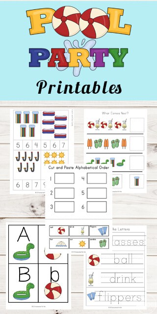 FREE Preschool Pool Party Worksheets | Free Homeschool Deals