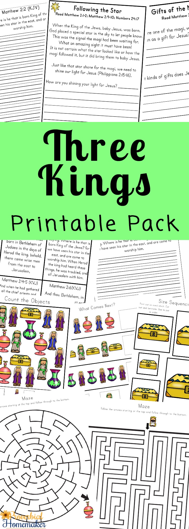 FREE Three Kings Printable Pack & Bible Study | Free Homeschool Deals