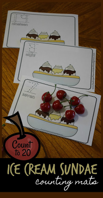 FREE Ice Cream Sundae Count to 20 Cards | Free Homeschool Deals