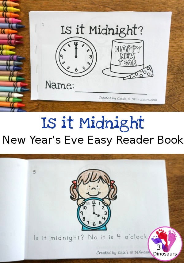FREE Is It Midnight? New Year's Eve Easy Reader | Free Homeschool Deals