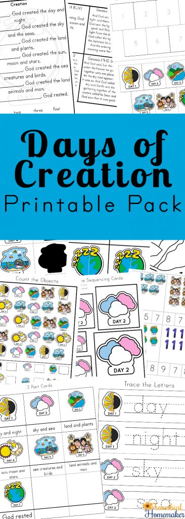 Days of Creation Printable Pack (FREE until 1/31/19!) | Free Homeschool ...