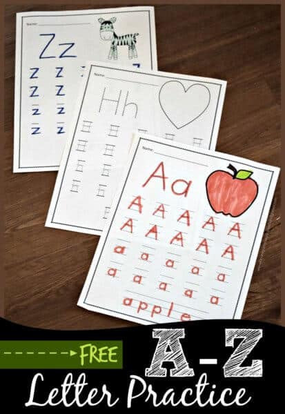 FREE A to Z Creative Letter Practice Sheets | Free Homeschool Deals