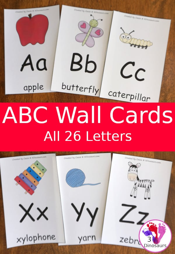 FREE ABC Picture Wall Cards | Free Homeschool Deals