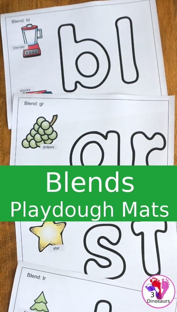 FREE Blends Playdough Mats | Free Homeschool Deals