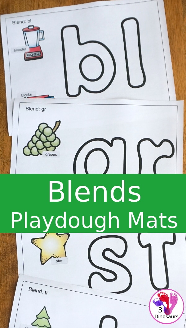 FREE Blends Playdough Mats | Free Homeschool Deals
