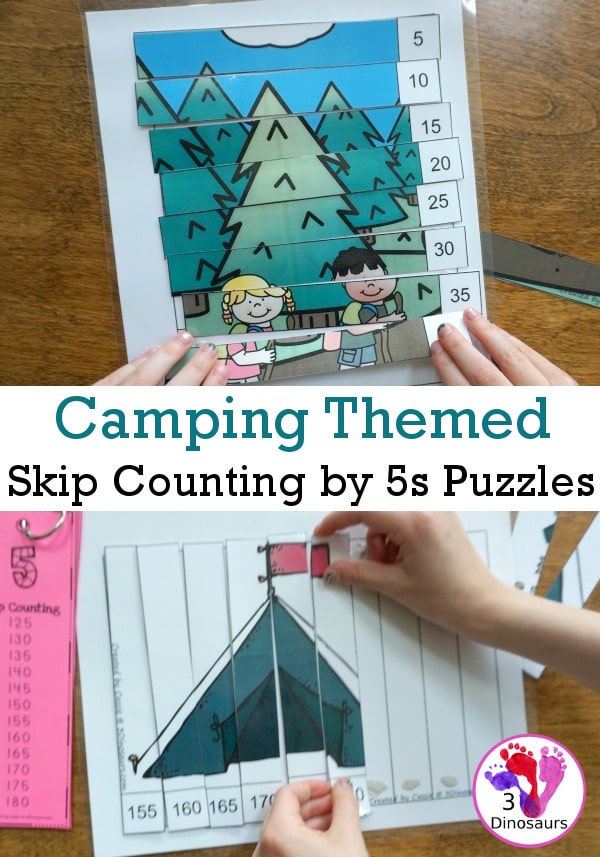 FREE Camping-Themed Counting by 5's Puzzles | Free Homeschool Deals