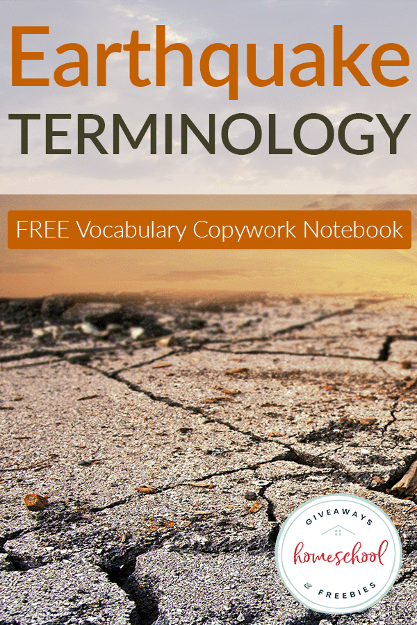 FREE Earthquake Terminology Copywork Notebook | Free Homeschool Deals